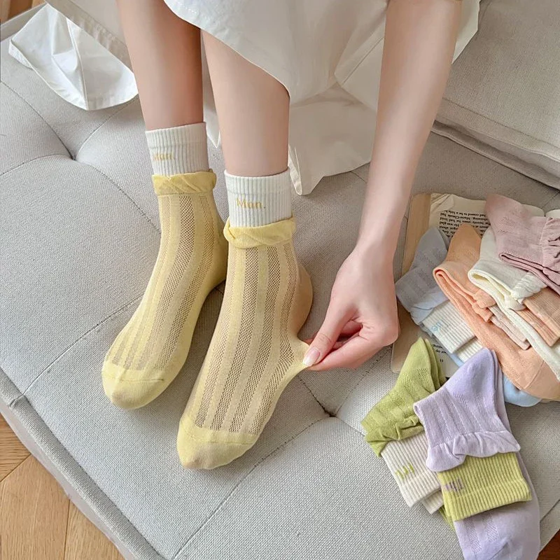 Cute-Socks-For-Women-Novelties-Fresh-Girls-Colorful-Socks-Female-Thin ...