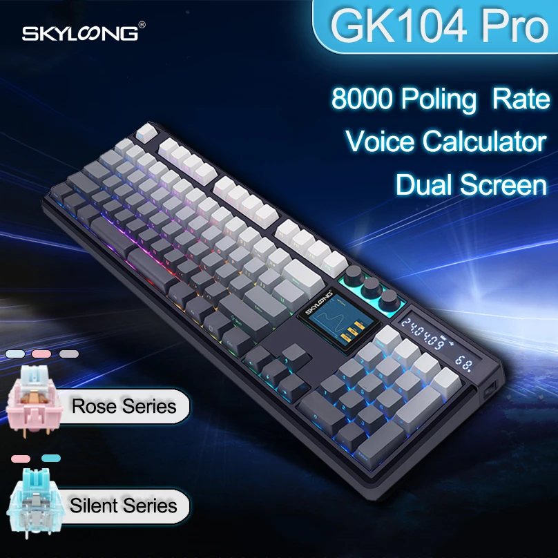 SKYLOONG-GK104-Pro-Full-Size-3-Mode-Wireless-Mechanical-Keyboard-with-2 ...