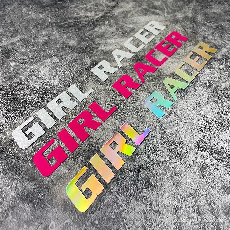 GIRL-RACER-Female-Driver-Car-Sticker-Side-Window-Glass-Sticker ...