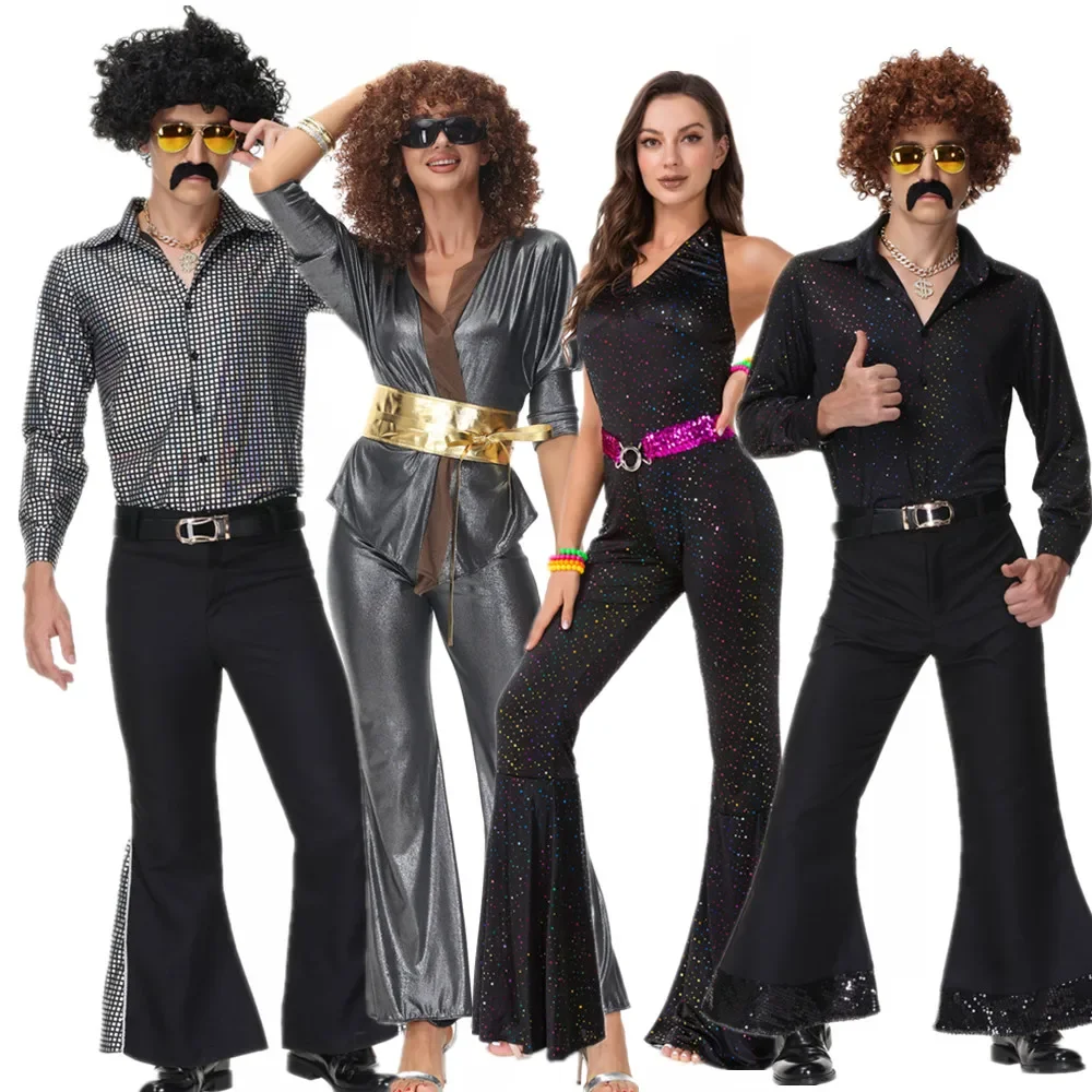 Couples-Hippie-Costume-Halloween-Party-Retro-60s-70s-Rock-Disco-Outfits ...