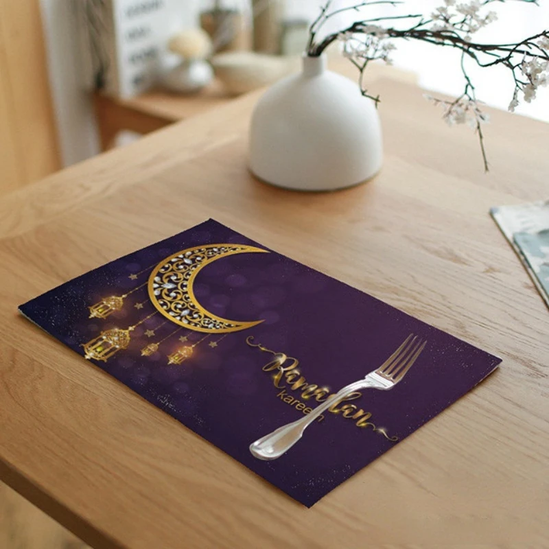 EID-Mubarak-Placemat-Ramadan-Kareem-Tableware-Ramadan-Decoration-for ...