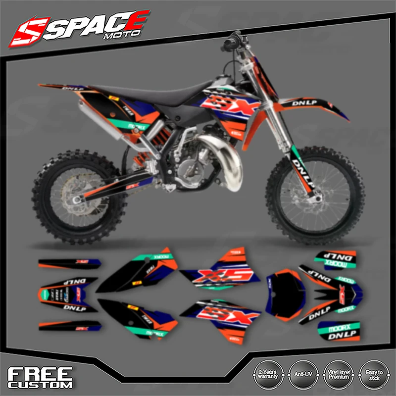 SPACE Custom Motorcycle Graphics Background Decal for KTM SX SX65 2009 ...