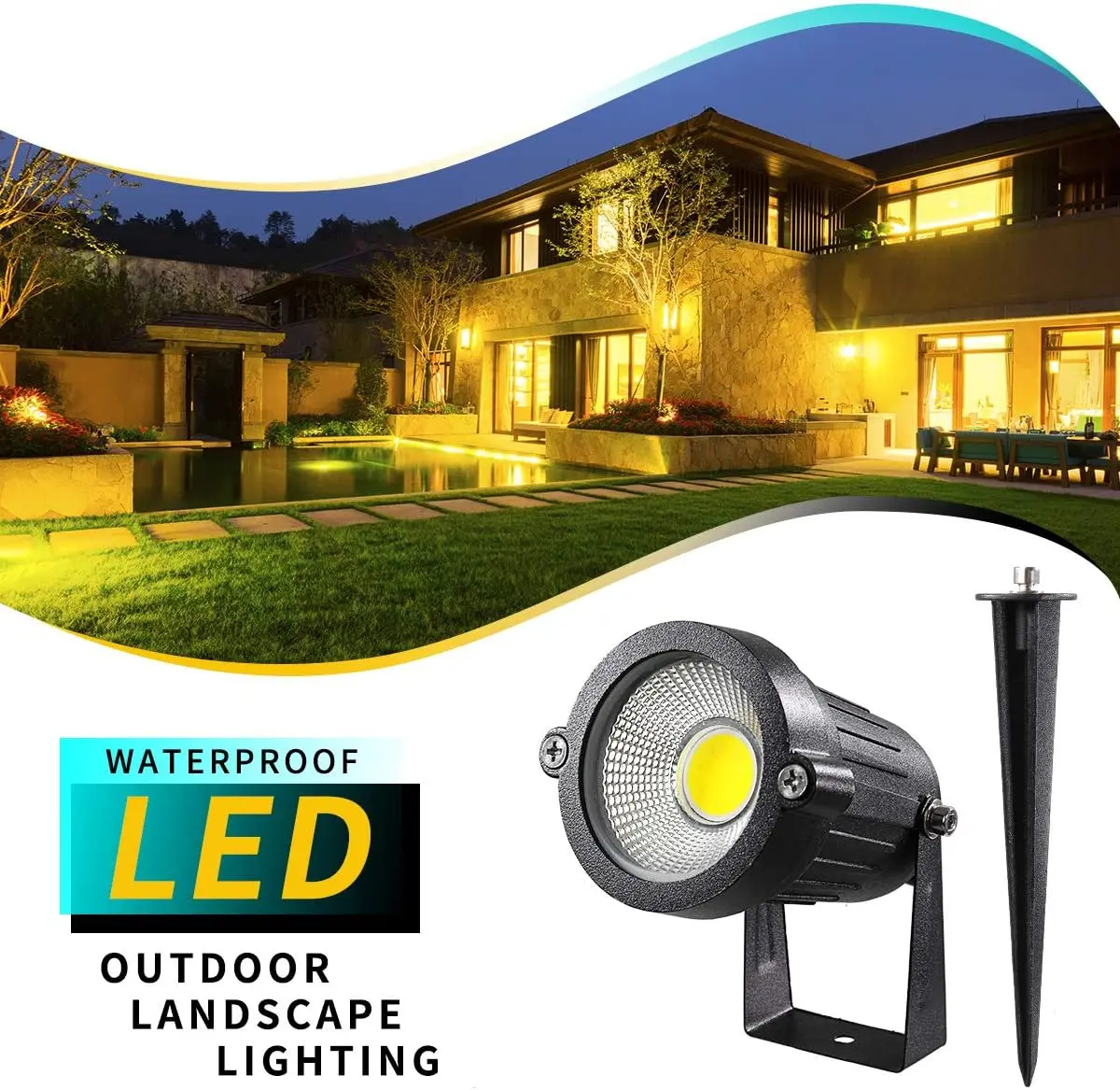 IP65-Waterproof-Outdoor-Spike-Spotlight-Aluminum-Body-LED-Lawn-Light-5W ...