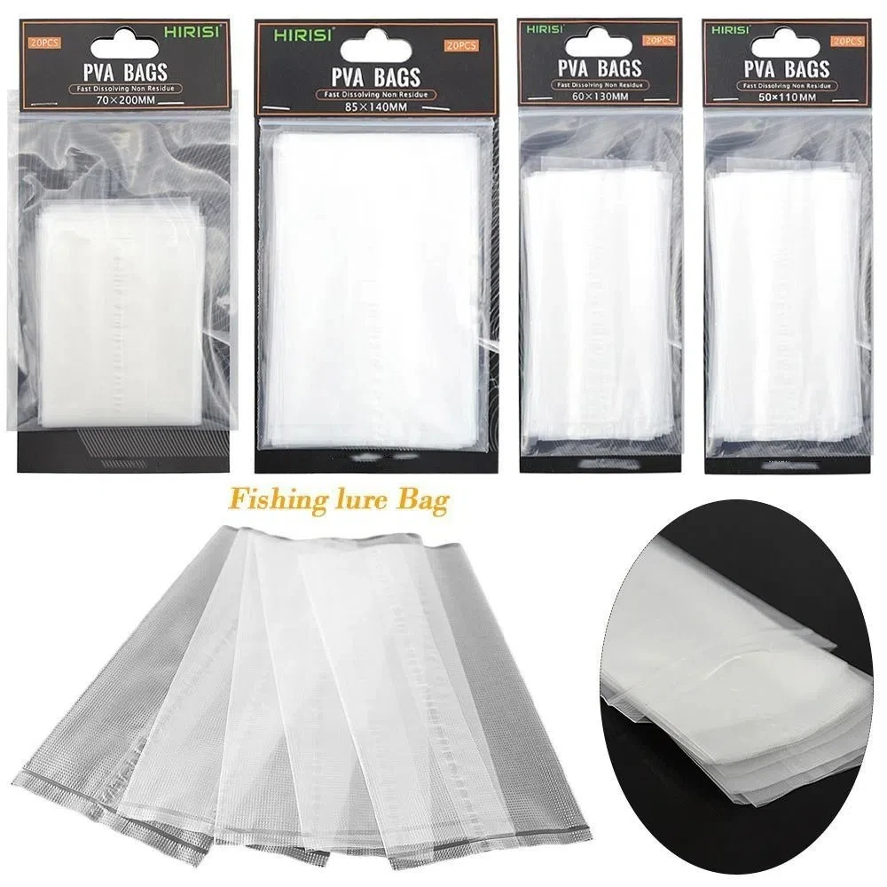 20PCS New Fast Dissolving PVA Bags Non Residue Fishing Tools Water ...