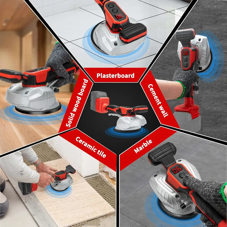 Tile Vibration Leveling Machine For Milwaukee 18V Battery,Suction Cup 8 ...