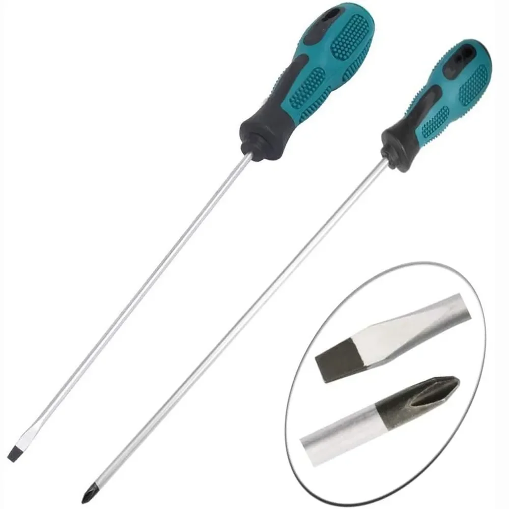 Long-Slotted-Phillips-Screwdriver-Rubber-Handle-Magnetic-Screwdriver ...