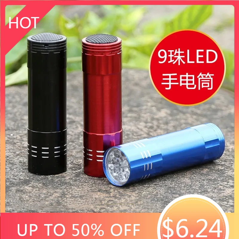LED-Flashlight-Nine-Lights-Lighting-LOGO-Gift-Portable-3AAA-Battery ...