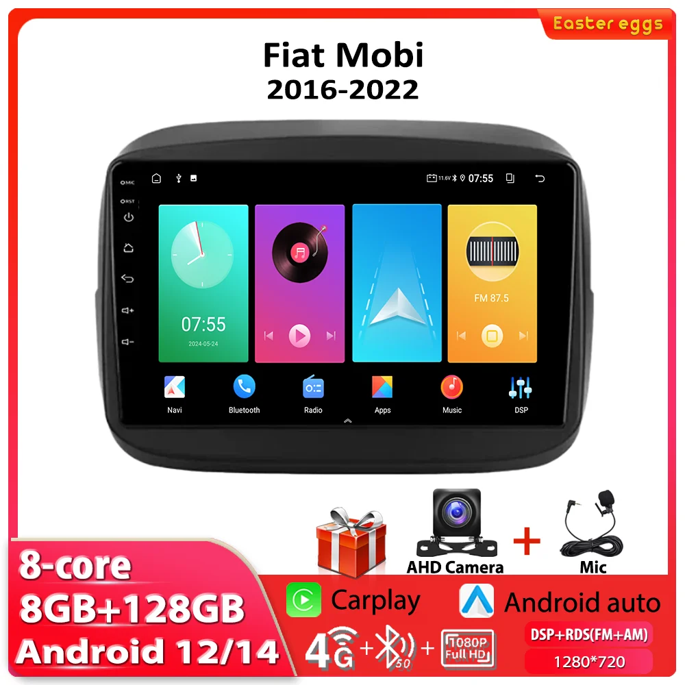 Radio-de-coche-Android-12-para-Fiat-Mobi-2016-2022-4G-WIFI-reproductor ...