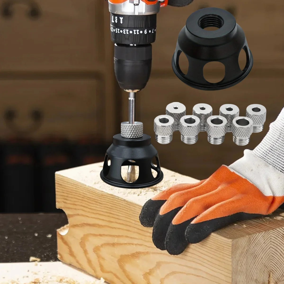 Replaceable Vertical Drill Guide Doweling Jig Kit Drill Positioning ...