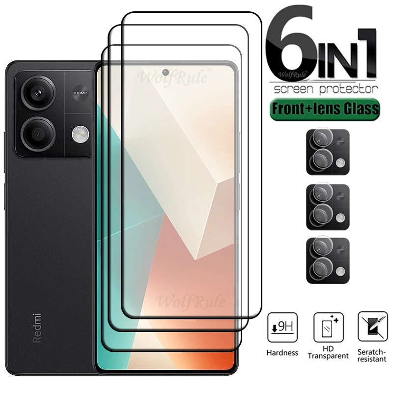6-in-1-For-Redmi-Note-13-Glass-Xiaomi-Redmi-Note-13-Tempered-Glass-Full ...
