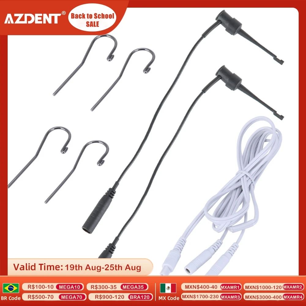 AZDENT-Dental-Apex-Locator-Test-Wire-4pcs-Lip-Hooks-Endo-Treatment ...
