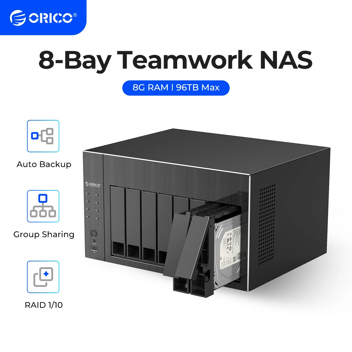 ORICO-Gabinete-de-disco-r-gido-NAS-armazenamento-anexado-com-RAID-Gen7 ...