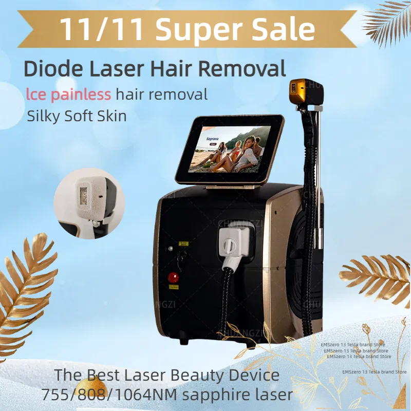 3500W Laser Ice Platinum Triple Wavelength 755 808 1064 Ice Diode Laser ...