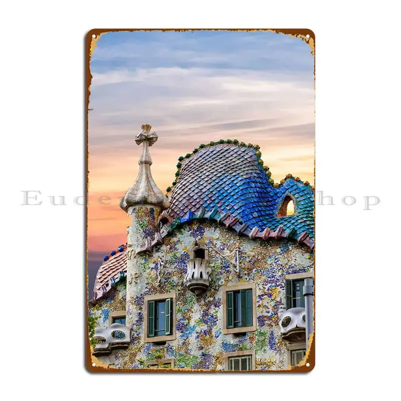 Carteles-de-Metal-de-fachada-de-Gaudi-Mural-de-cine-Mural-de-pared-de ...