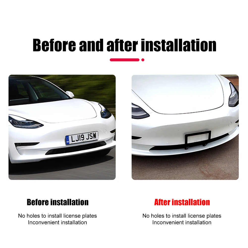 PLAQUE D'IMMATRICULATION,For Model Y--Ajustement pour Tesla modèle 3 ...