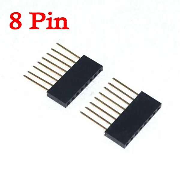 10PCS-2-54MM-8Pin-10MM-Long-Needle-Female-Pin-Header-Strip-Stackable ...