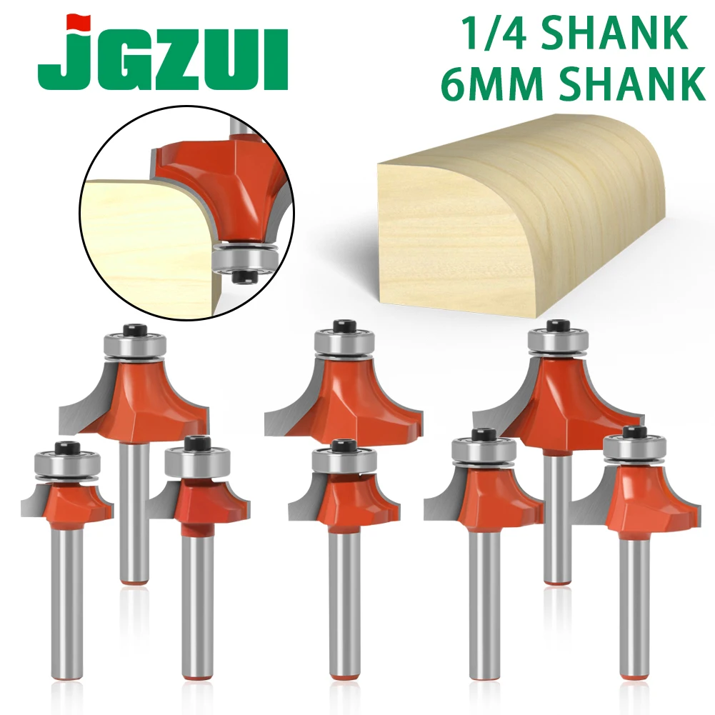 1-4-6mm-shank-Corner-Round-Over-Router-Bit-with-BearingMilling-Cutter ...