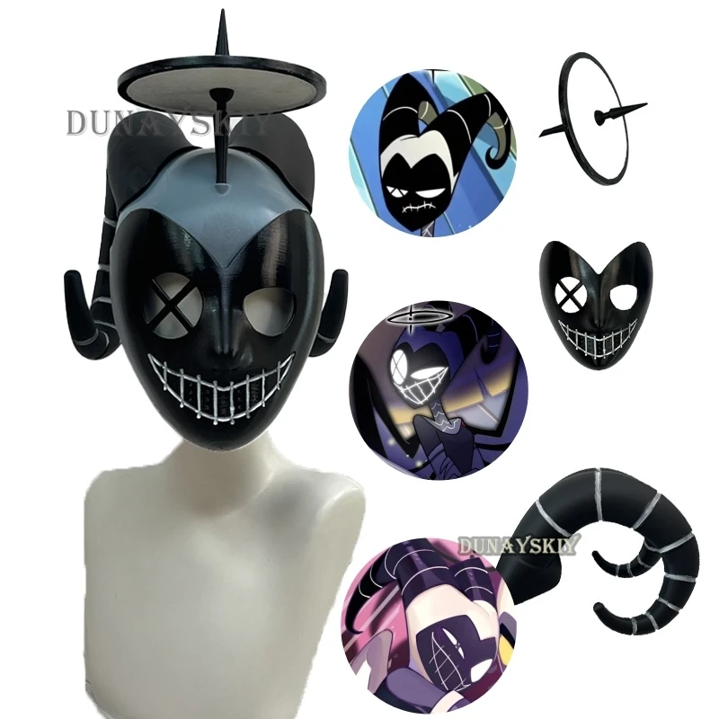 Hazbin-Lute-Mask-Angel-Cosplay-Costume-Hotel-Fight-Halloween-Carnaval ...