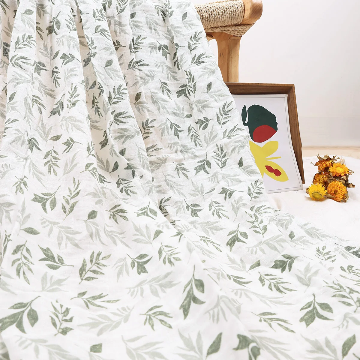 100-Cotton-120-110cm-2-Layers-Newborn-Baby-Bath-Towel-Wrap-Muslin ...