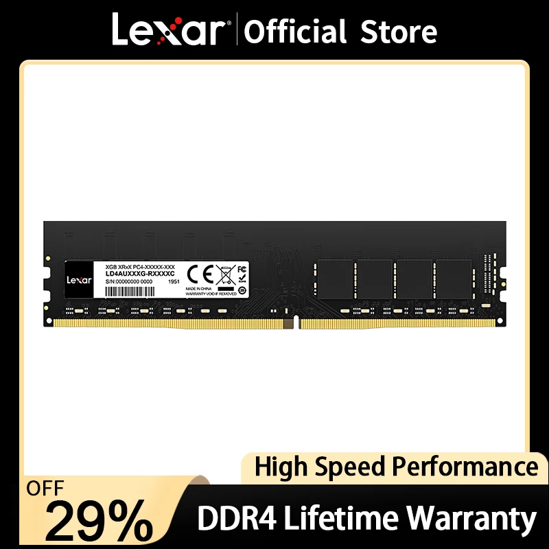 Lexar RAM Memory DDR4 16gb 8 gb Memoria DDR4 32GB 3200mhz UDIMM Desktop Computer 2666mhz XMP ...