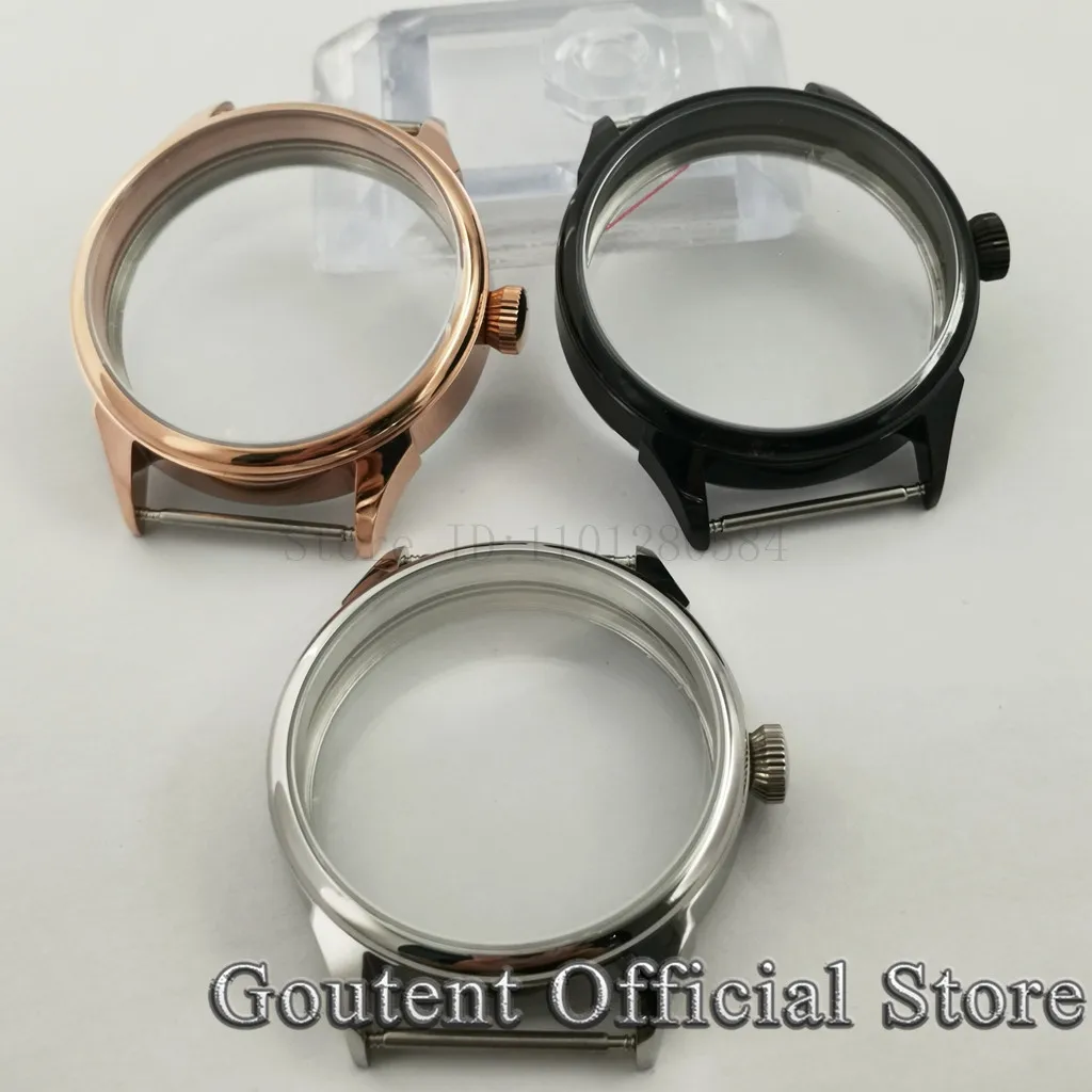 42mm-Silver-Black-Rose-Gold-Brushed-Watch-Case-Suitable-for-6497-6498 ...