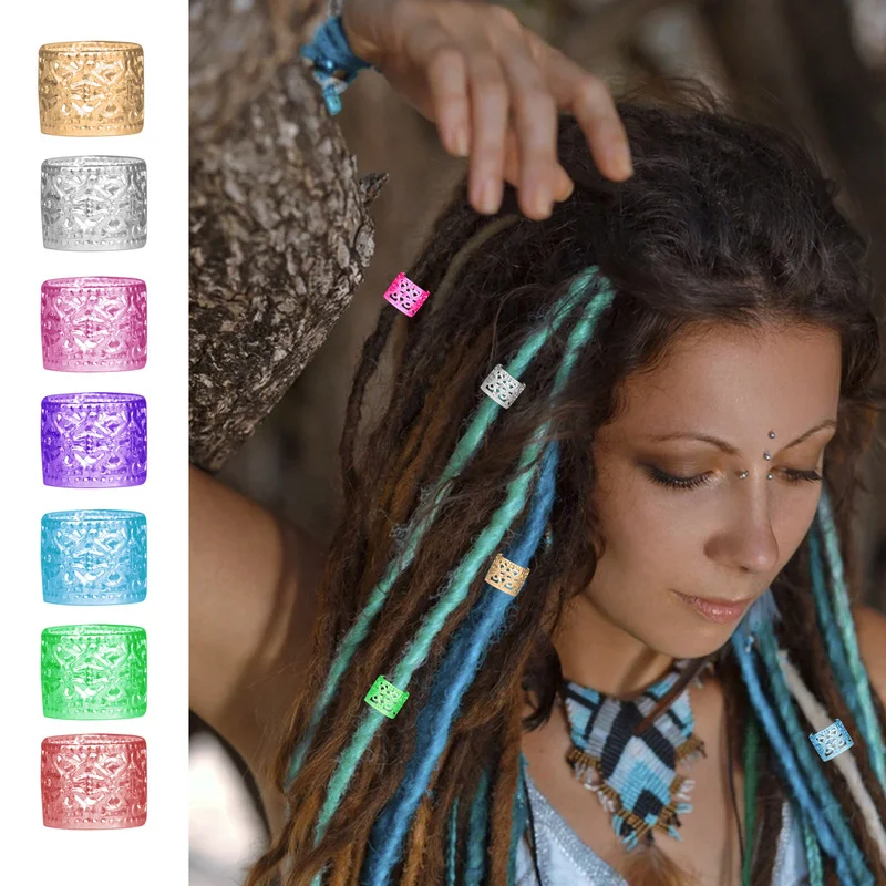 5-100pcs-Fashion-Jewelries-Beads-Adjustable-Hair-Braid-Dreadlock-Beads ...