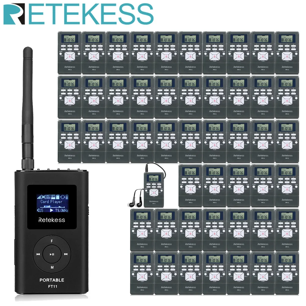Retekess-FT11-FM-Transmitter-FM-Radio-Receiver-PR13-Wireless-Voice ...