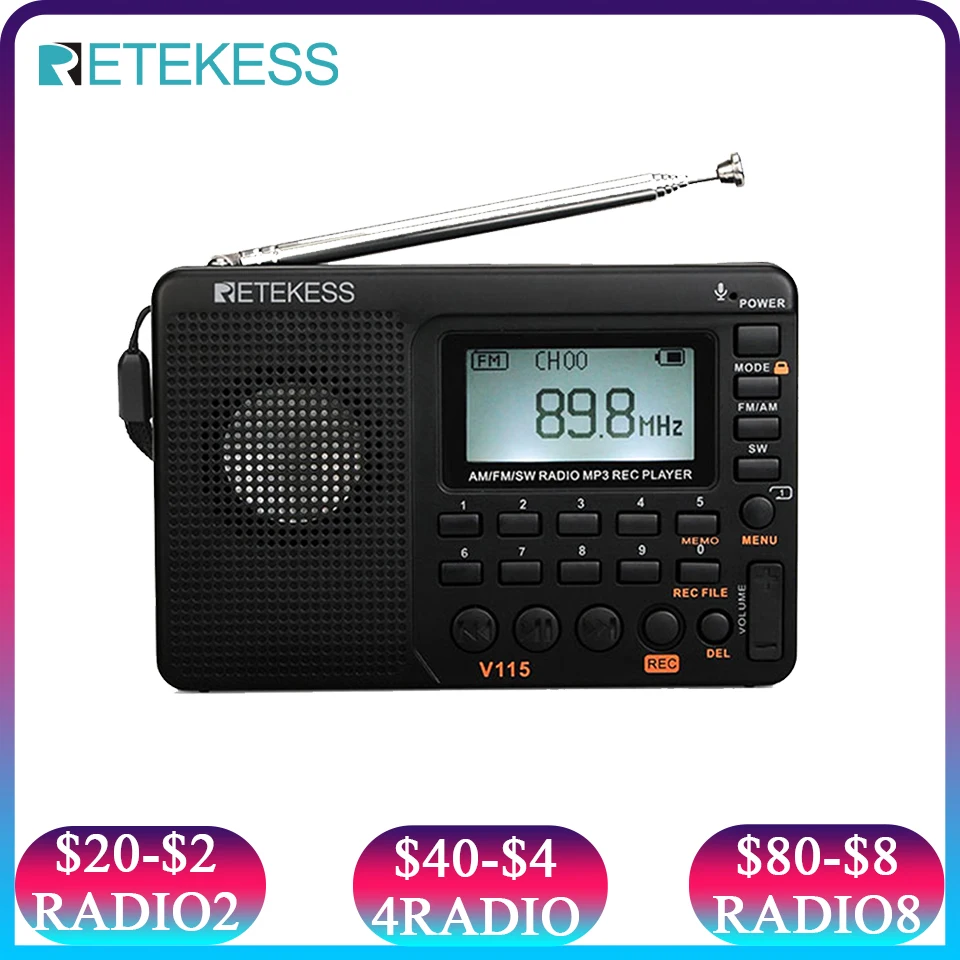 Retekess-V115-Radio-Fm-Am-Portable-Mini-Radio-Fm-Num-rique-De-Poche ...