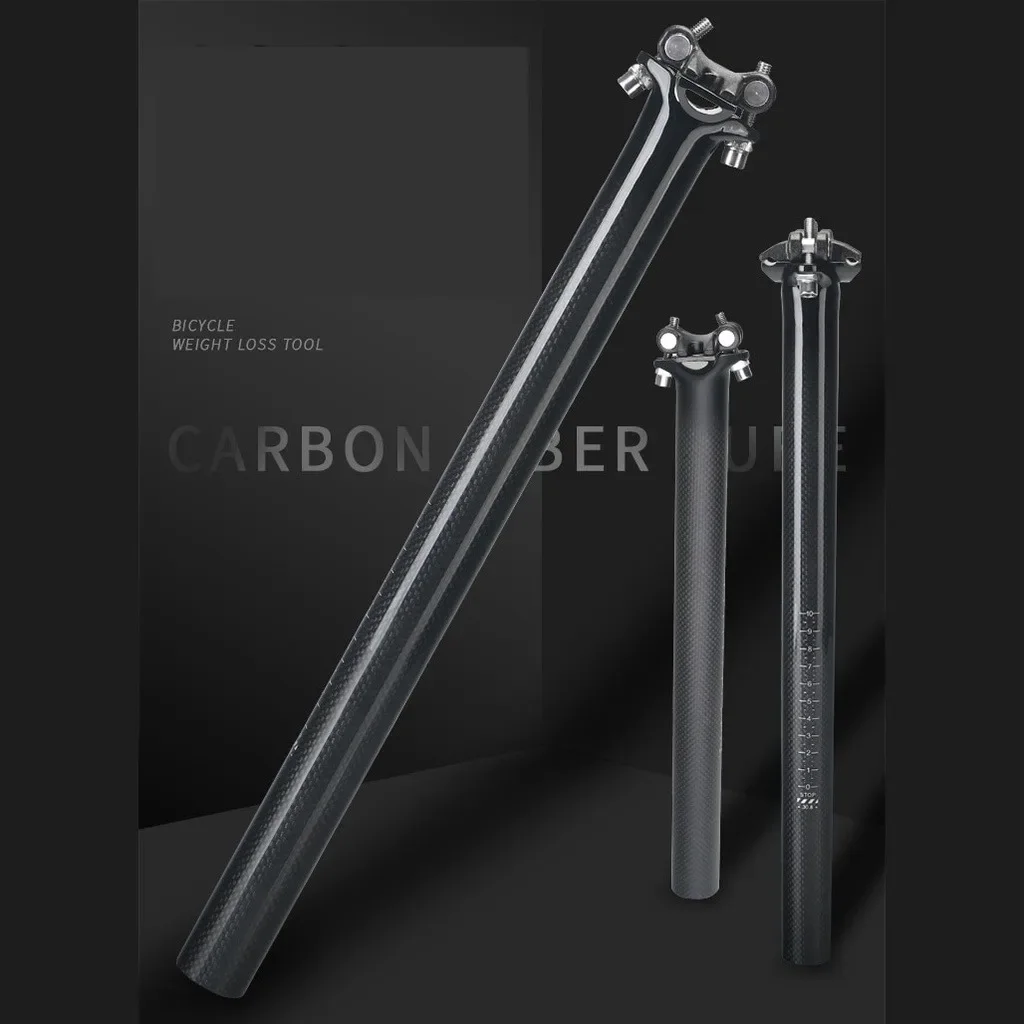 No Logo Lightweight Full Carbon Fiber Bicycle Seatpost 27.2/25.4/30.8 ...