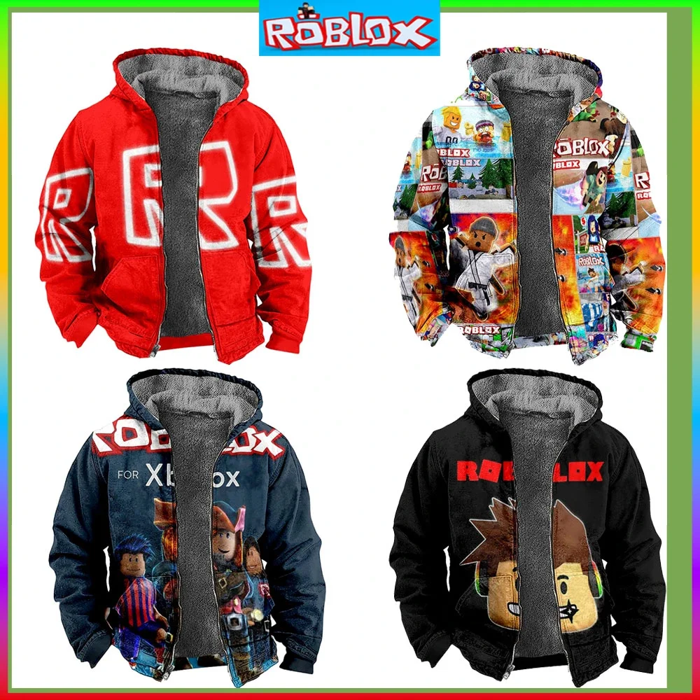 Roblox-Winter-Printed-Thickened-Padded-Zipper-Student-Long-Sleeve ...