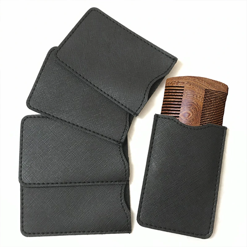 Handmade Beard&hair Combs Vintage Sandalwood Comb Grate Comb Leather ...