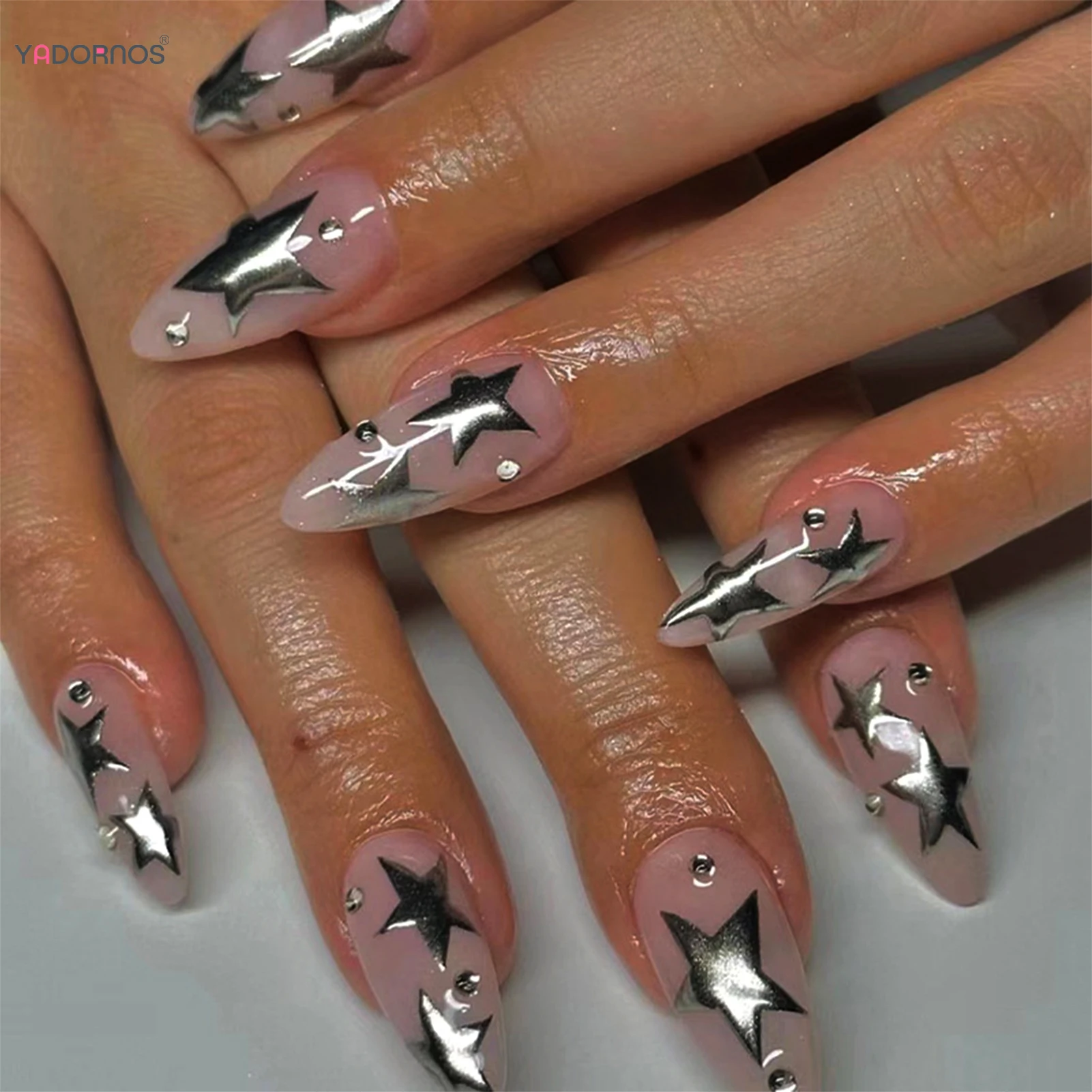 Silver Tip Nails