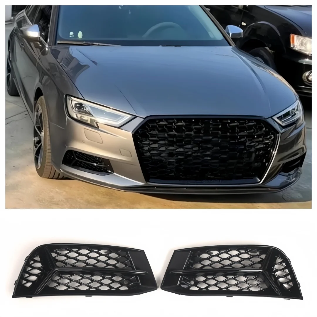 Car Front Bumper Fog Light Grille For Audi A3 2017 2018 2019 2020 ...