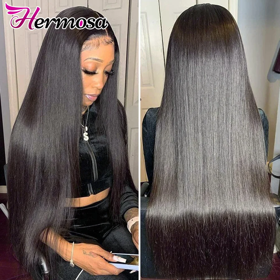 Hermosa-Straight-Human-Hair-PrePlucked-13x6-13x4-HD-Lace-Frontal-Wig ...