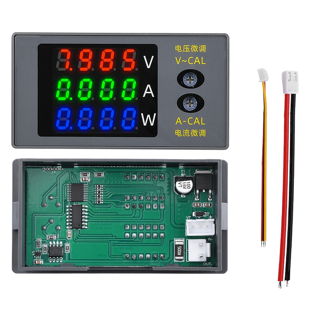 DC-0-100V-10A-1000W-Voltage-Current-Power-Meter-Detector-Tester-4Bit ...