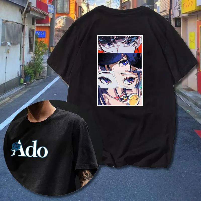 Hip-hop-Ado-Singer-T-shirts-Kyogen-Album-Merch-Summer-Women-Men-Fashion ...