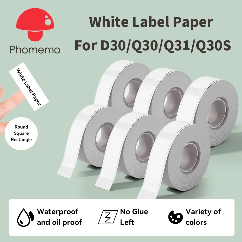 3-rolls-White-Label-Printer-Paper-Label-Sticker-Thermal-Paper-Roll ...