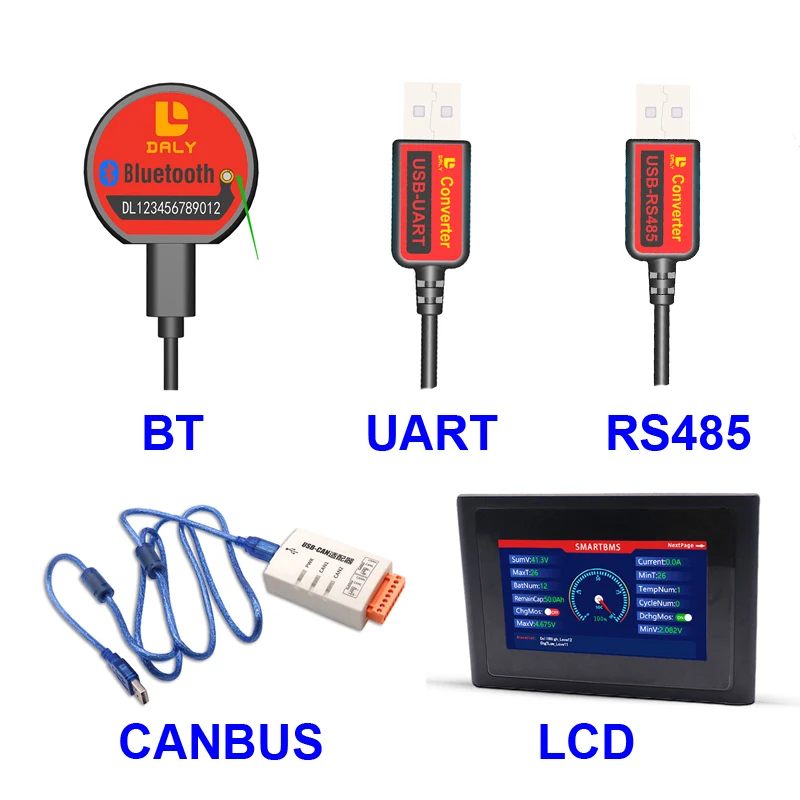 BMS-Accessory-Bluetooth-Module-USB-To-UART-RS485-Cable-CANBUS-Touch-LCD ...