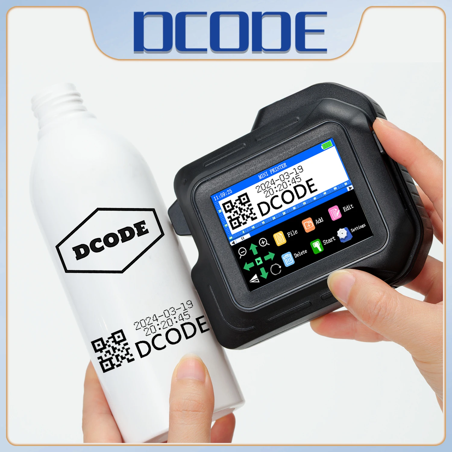 DCODE-DC98-12-7mm-Portable-Mini-Printer-2-8inch-Touchscreen-Handheld ...