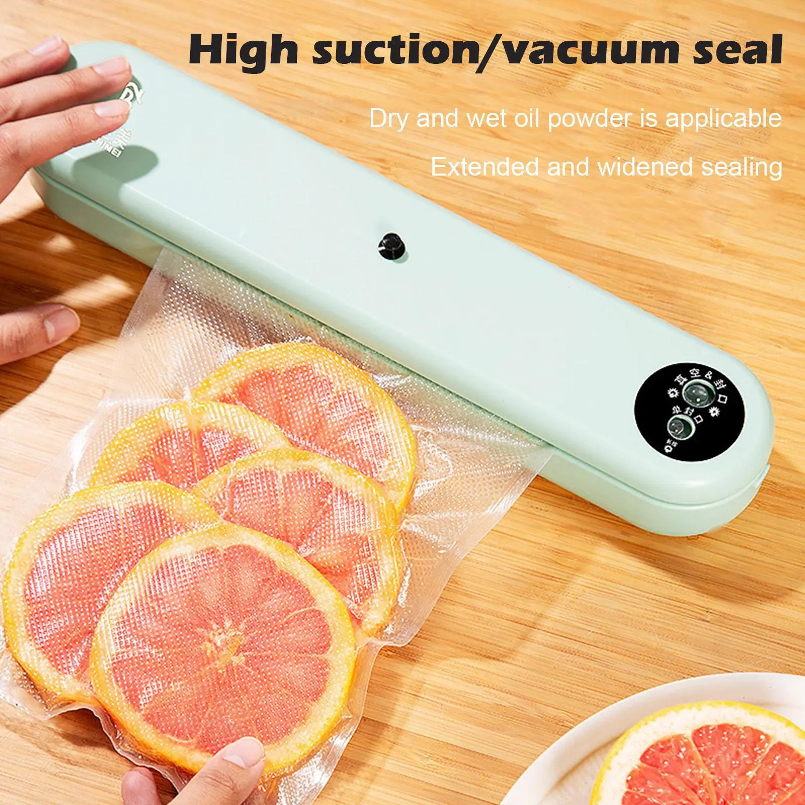 Vacuum-Sealer-Machine-Free-Gift-10pcs-Saver-Bags-Kitchen-Vacuum-Packer ...