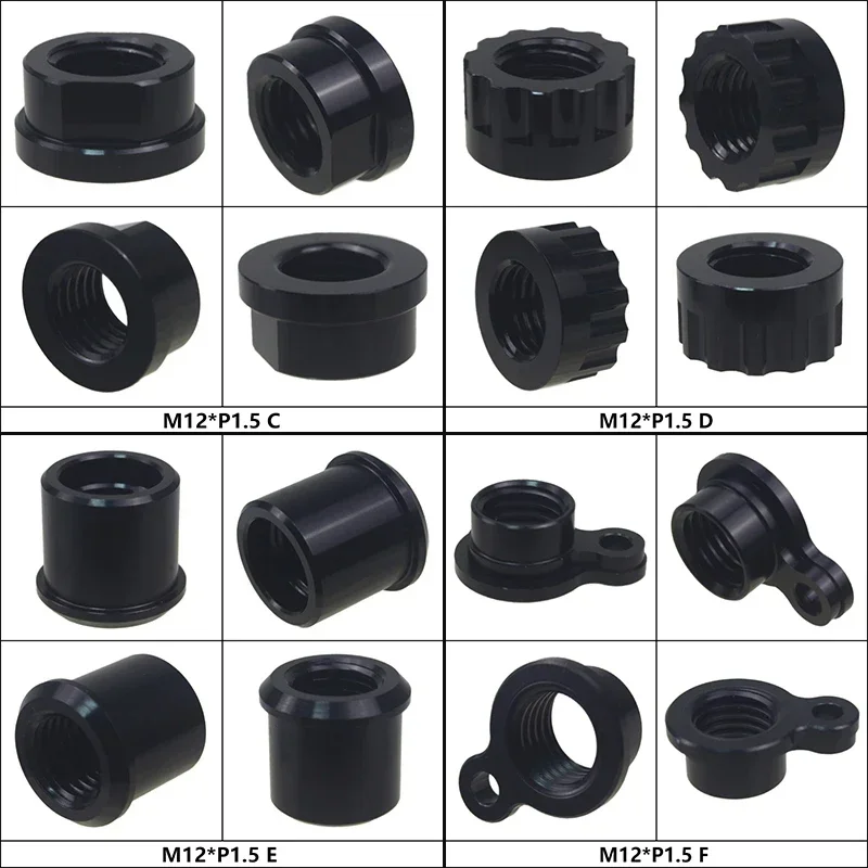 M12 M14 M15 Bicycle Thru Axle Nut MTB Nuts Bike Hub Tube Shaft Skewer ...