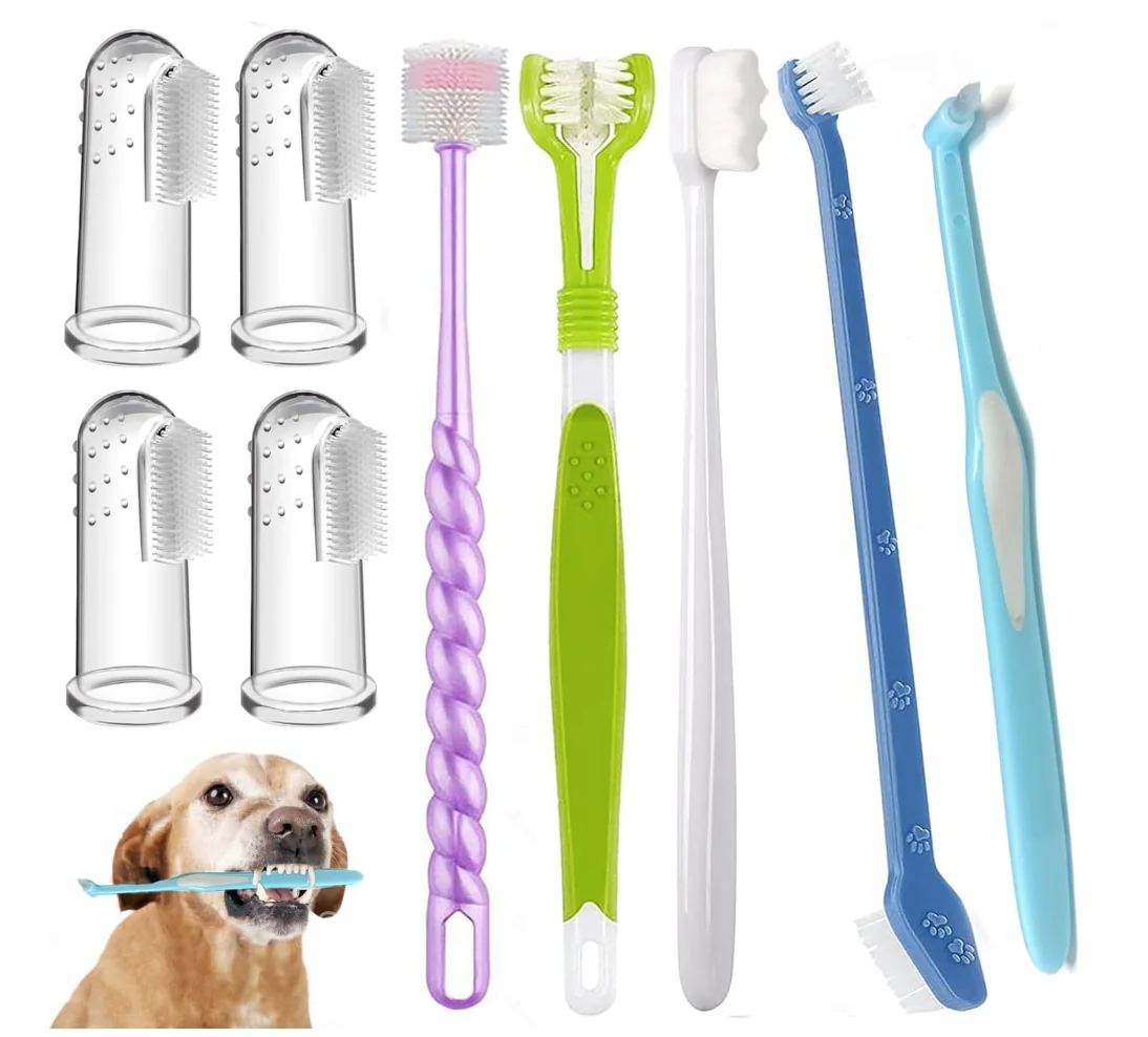 Dog-Toothbrush-Finger-Toothbrushes-360-Degree-Toothbrush-Triple-Head ...