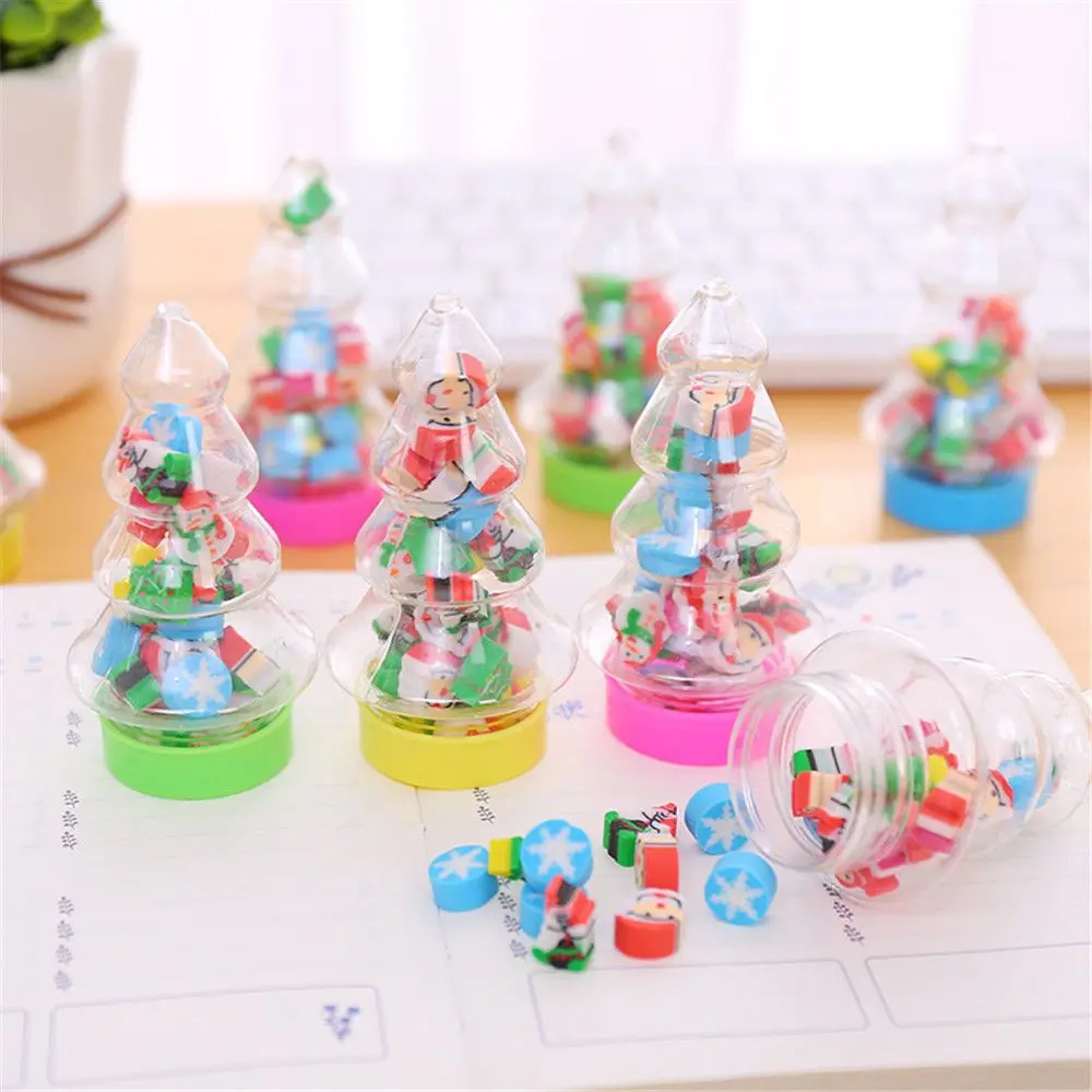 20pcs Cute Merry Christmas Erasers for Kids Gifts Kawaii Stationery ...