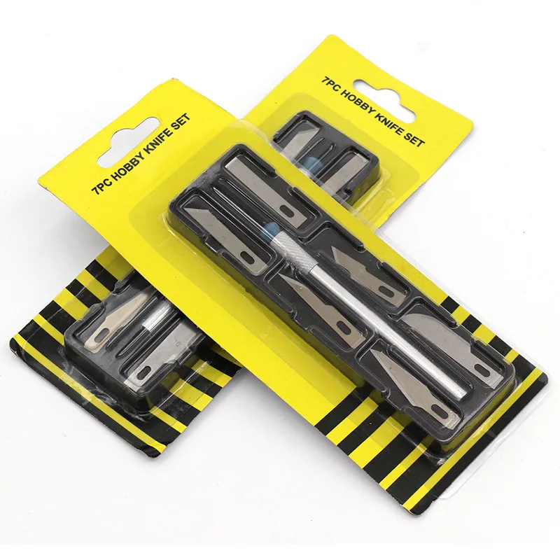 Non-Slip-Metal-Scalpel-Knife-Tools-Kit-Cutter-Engraving-Craft-Knives ...