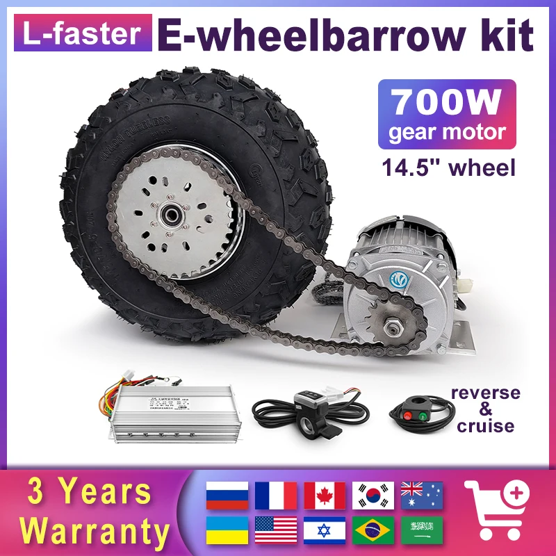 48V 500W 750W Kette Stick 14,5 Inch Schubkarre Trolley Bürstenlosen ...