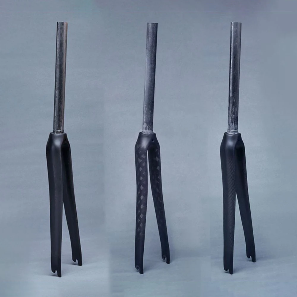 Matte 12K 3K UD Carbon Fiber Fork Road Bicycle Front Fork 700C-18/20/23 ...