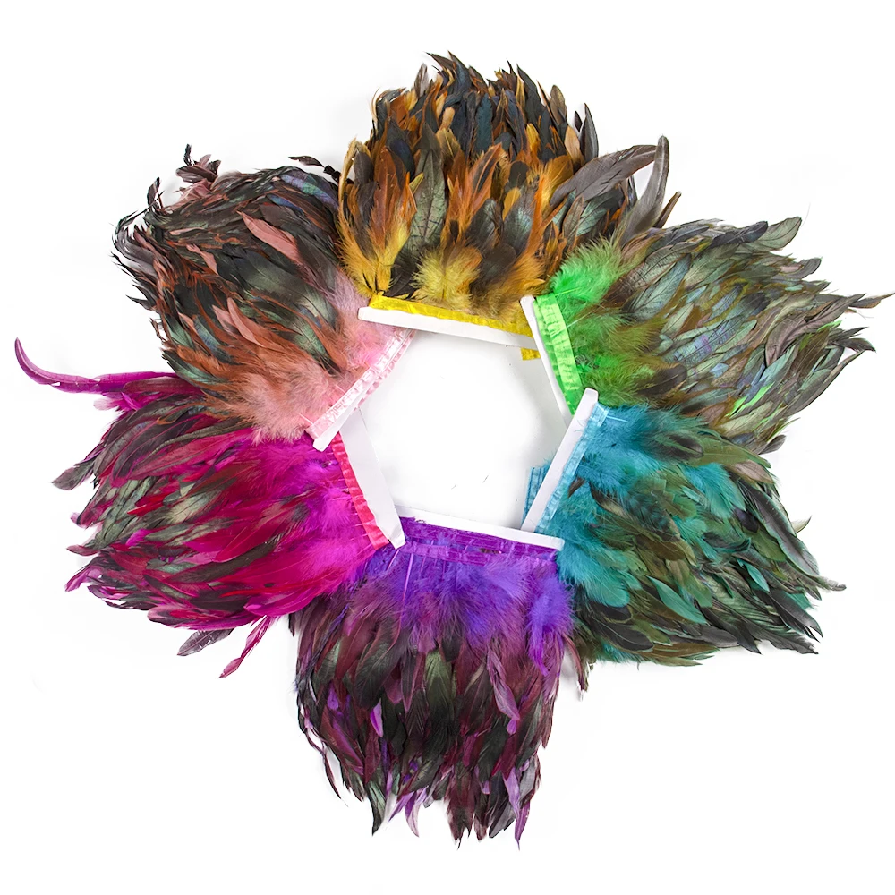 1-Meter-Natural-Chicken-Rooster-Feather-Trims-Ribbon-10-18CM-for ...