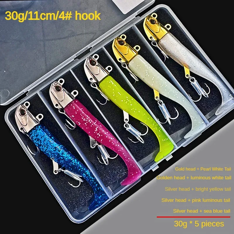 Silicone-Soft-Lures-Set-Bait-for-Fishing-Lure-Sea-Worm-Swimbait ...