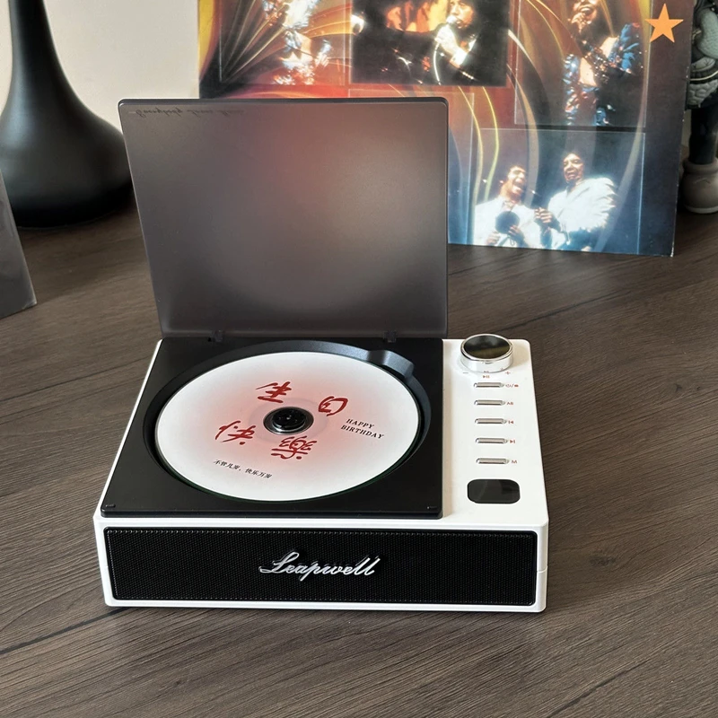 Reproductor-de-CD-Port-til-con-Bluetooth-altavoces-inal-mbricos-Retro ...