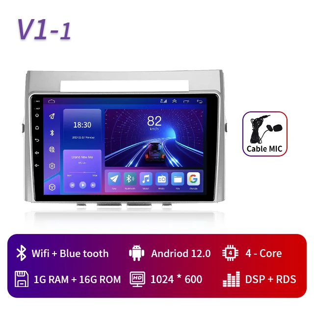 Android 12 Car Radio for Toyota Corolla Verso AR10 2004 - 2009 ...